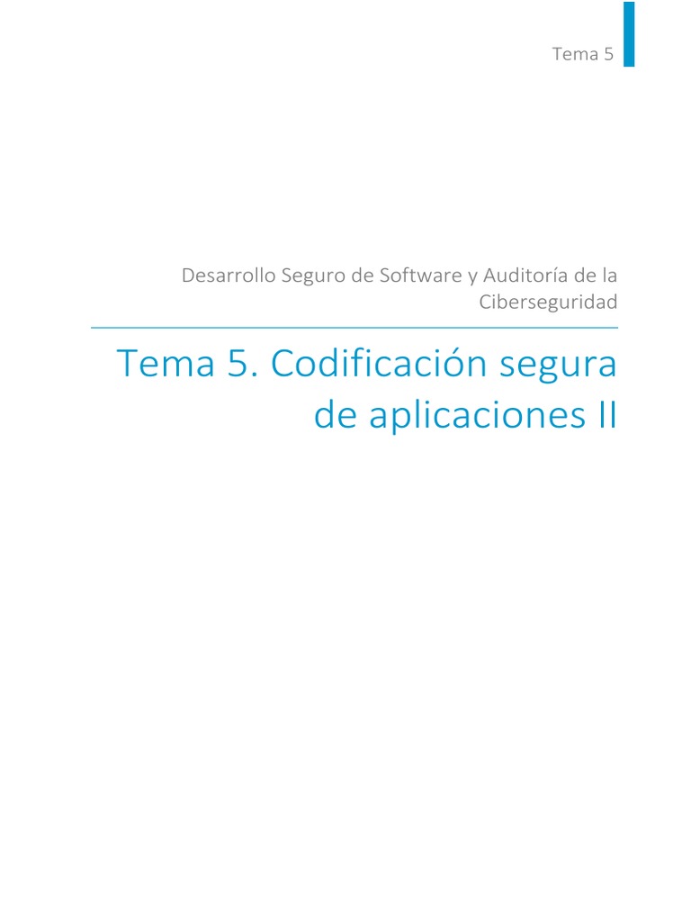 Tema_05._Codificación_segura_de_aplicaciones_II | PDF