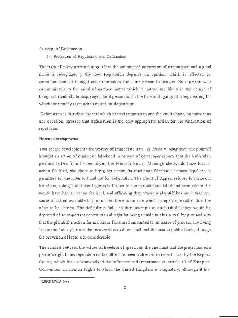 Unit-V Defamation | PDF | Defamation | Justice