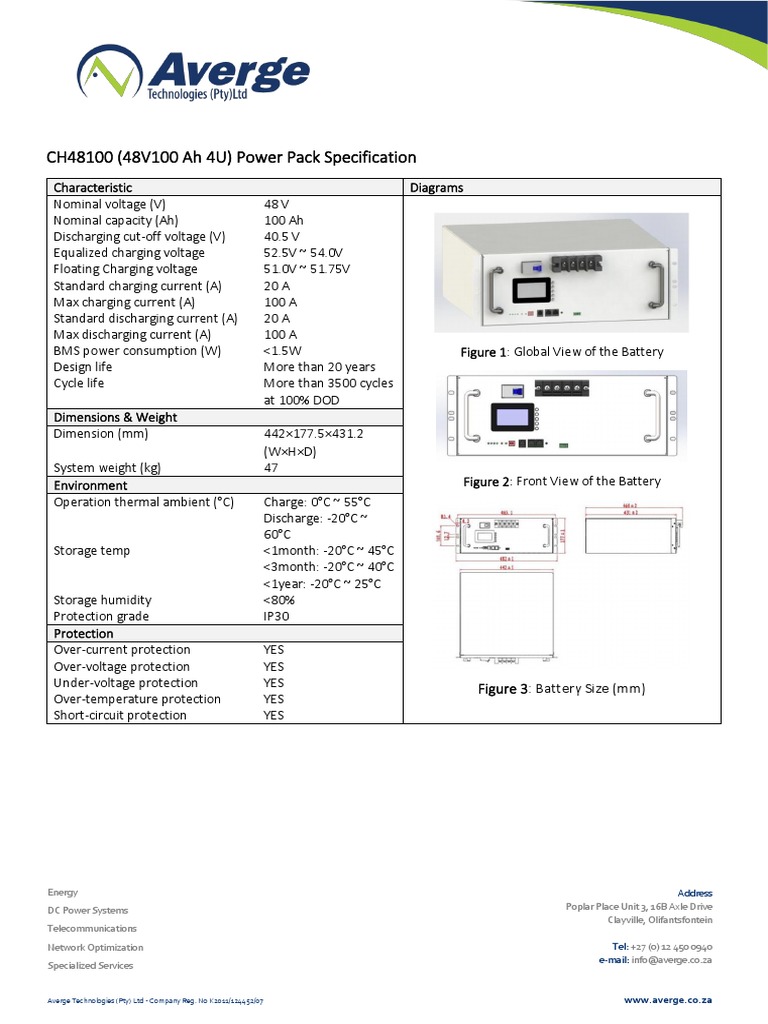 48V 100Ah 4U Battery Specs | PDF | Power Supply | Electrical Engineering