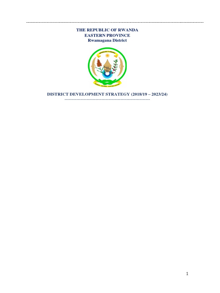 The Republic of Rwanda Eastern Province Rwamagana District | PDF ...