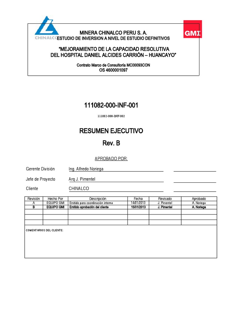 000 INF 001 RevB | PDF | Hospital | Infraestructura