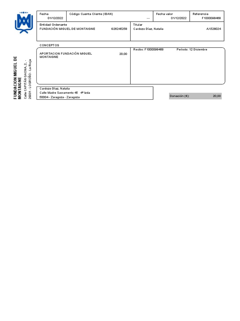 Recibo De Donaciones 20221214 131608 Pdf