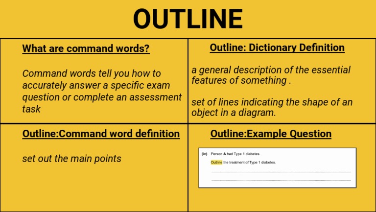 Meaning of Outline As A Command Word | PDF