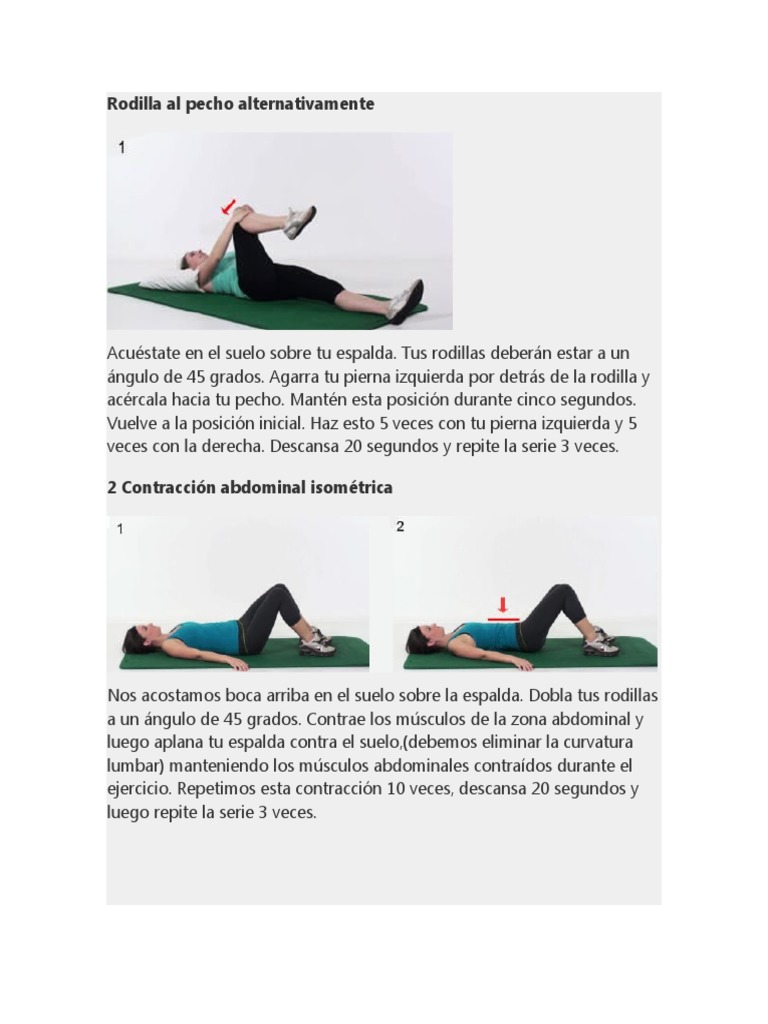 Ejercicio de Rodillas al Pecho | PDF