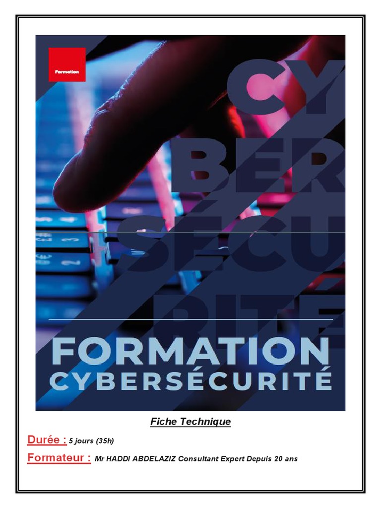 Formation en Cybersécurité : 5 Jours | PDF