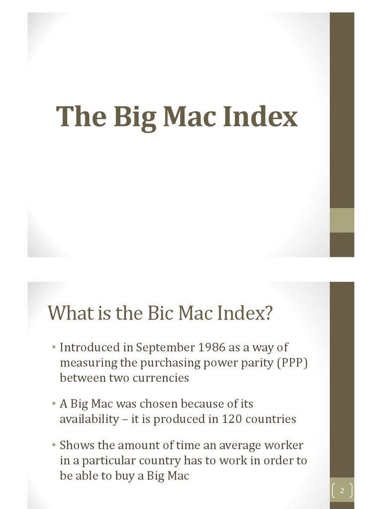 The Big Mac Index | PDF | Purchasing Power Parity | Exchange Rate