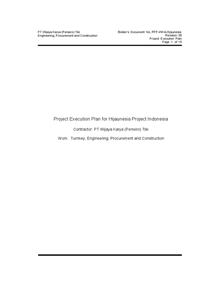 Wika Project Execution Plan For Hijaunesia Pv Projects In Indonesia