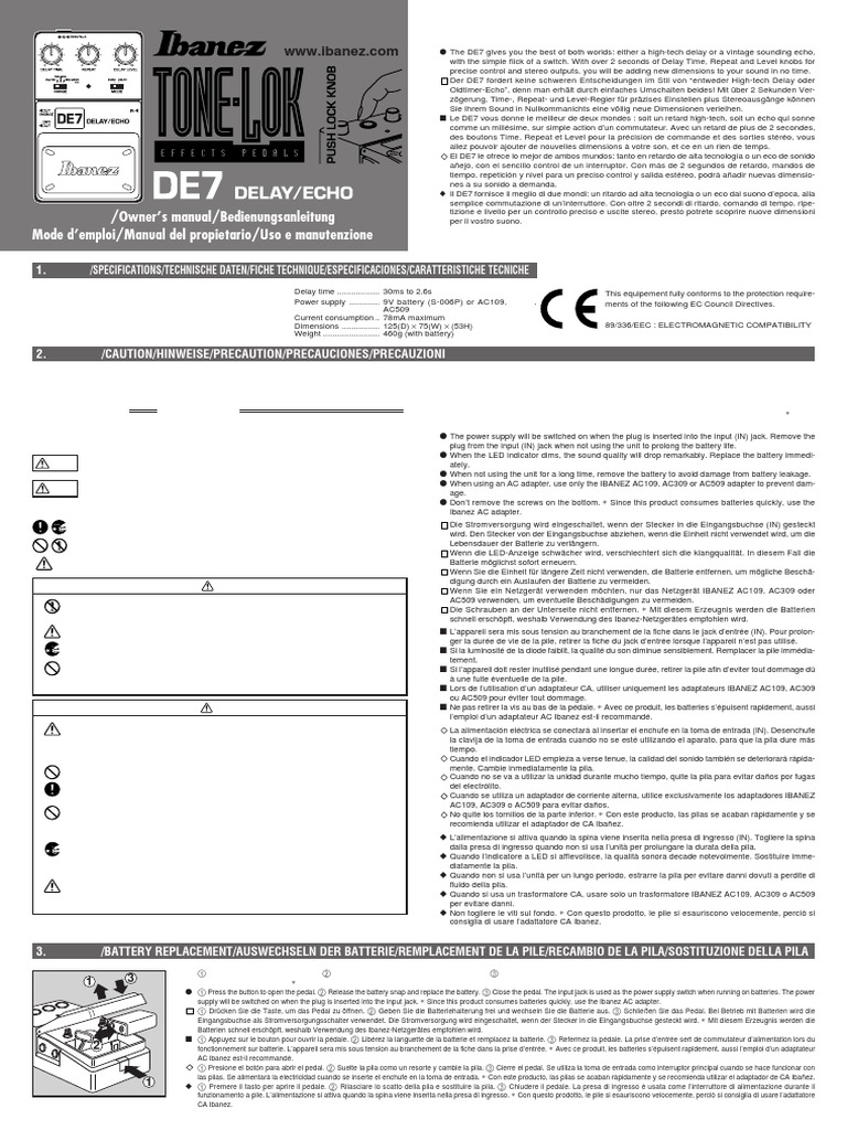 Ibanez DE7 | PDF