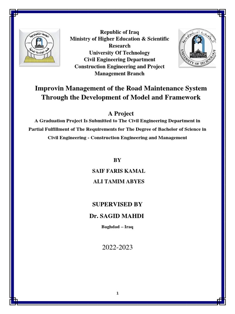 Road Maintenance Management Framework | PDF | Road | Road Surface