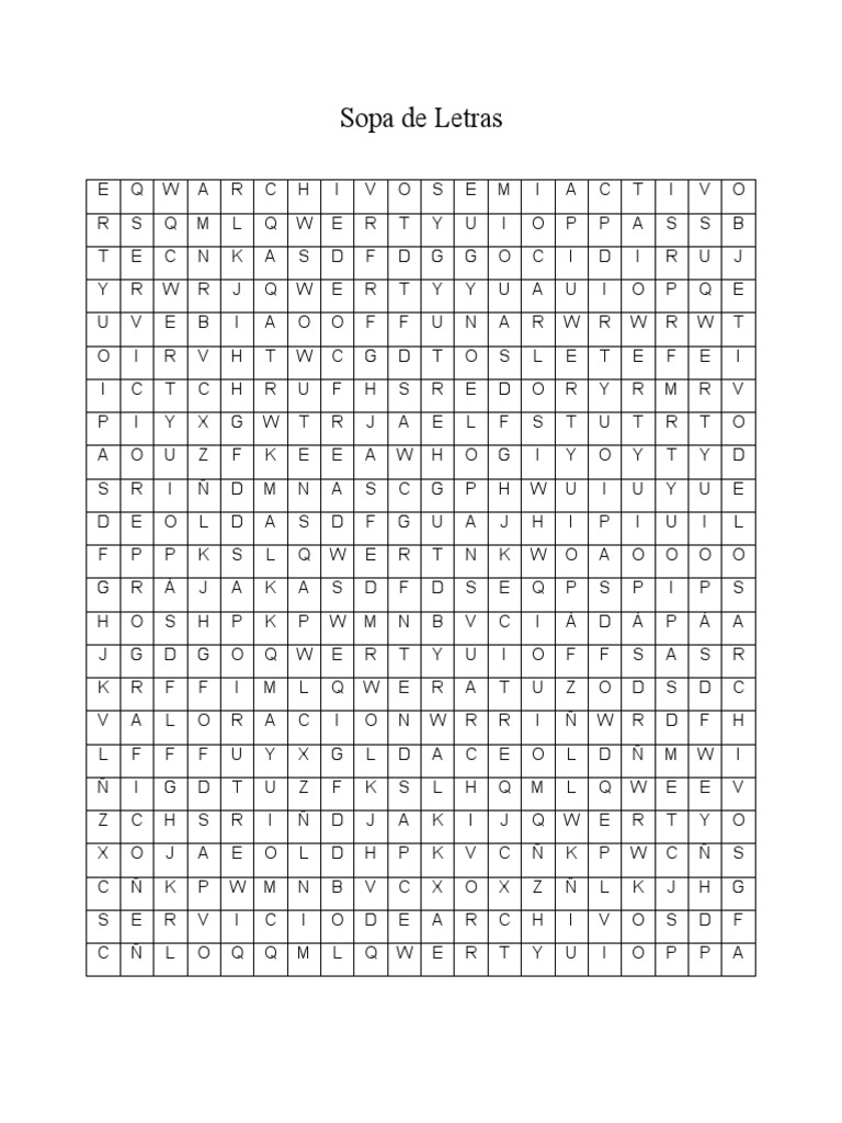 Sopa de Letras - Historia Del Archivo | PDF | Gestión de registros