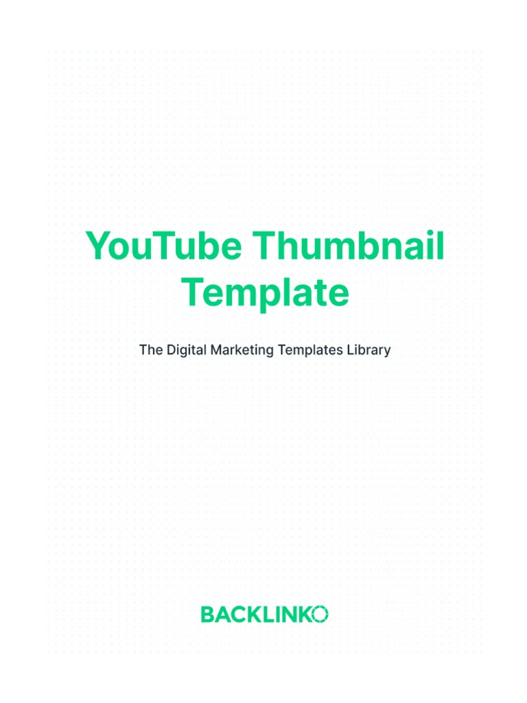 YouTube Thumbnail Template | PDF