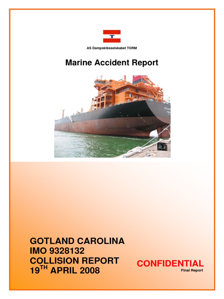 Gotland Carolina Collision Report 20080419-02 | PDF | Shipping | Ships