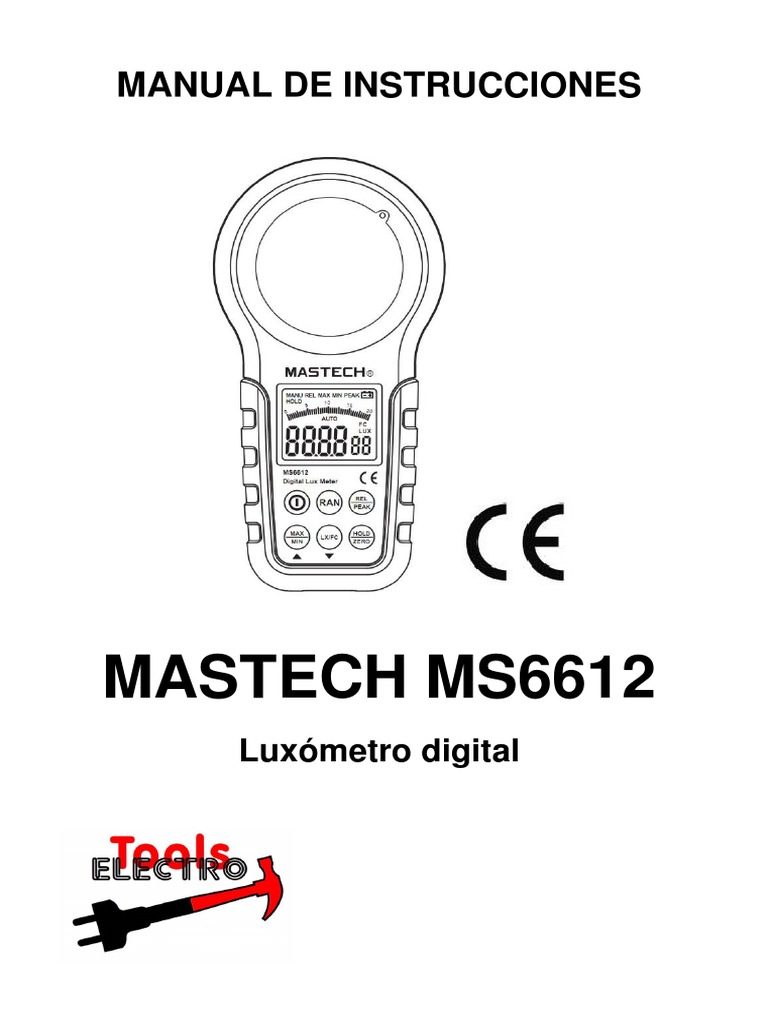 Luxómetro Digital Mastech MS6612: Manual | PDF | Encendiendo ...