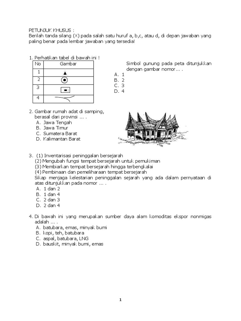 Soal Pilihan Ganda IPS Lengkap | PDF