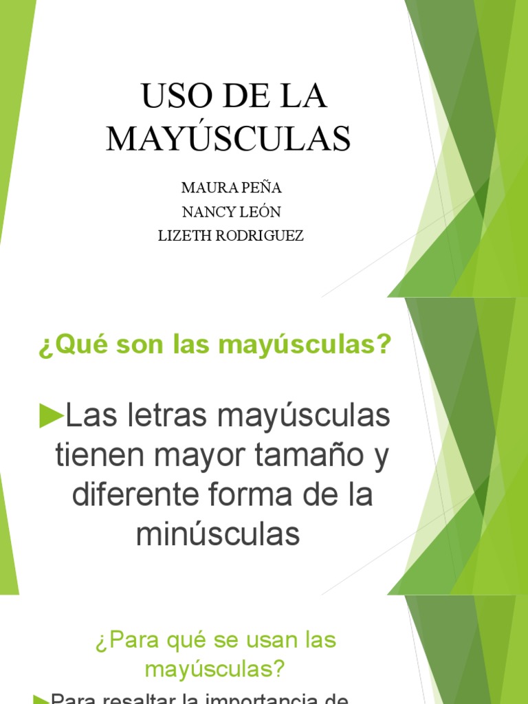 Uso de La Mayúsculas | PDF
