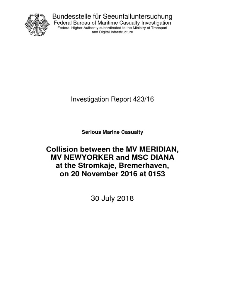 Investigation Report 423 16 | PDF | Ships | Rudder