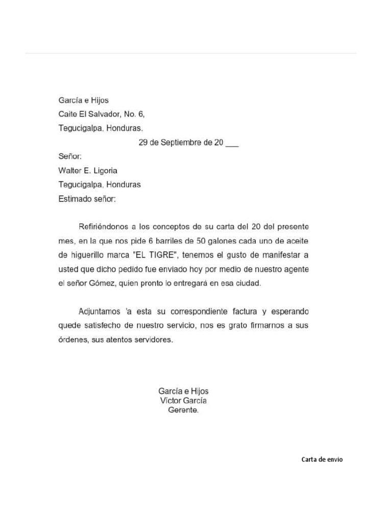 Carta de Envio | PDF Carta de Envio | PDF