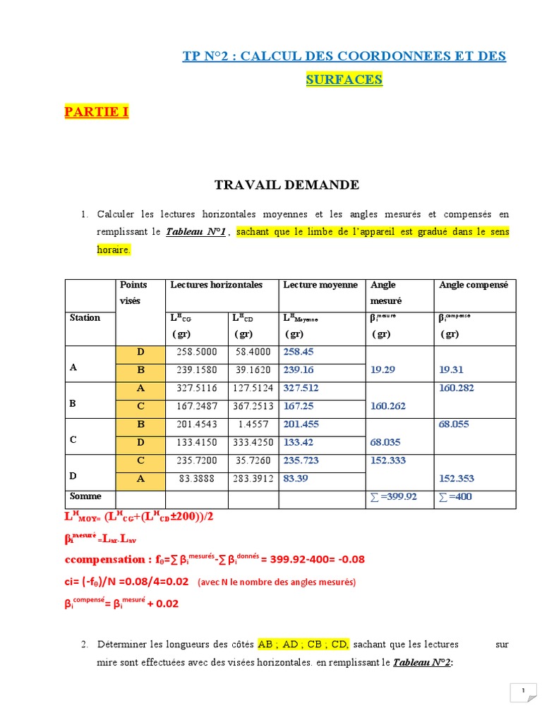 TP N°2 Topo Ead | PDF