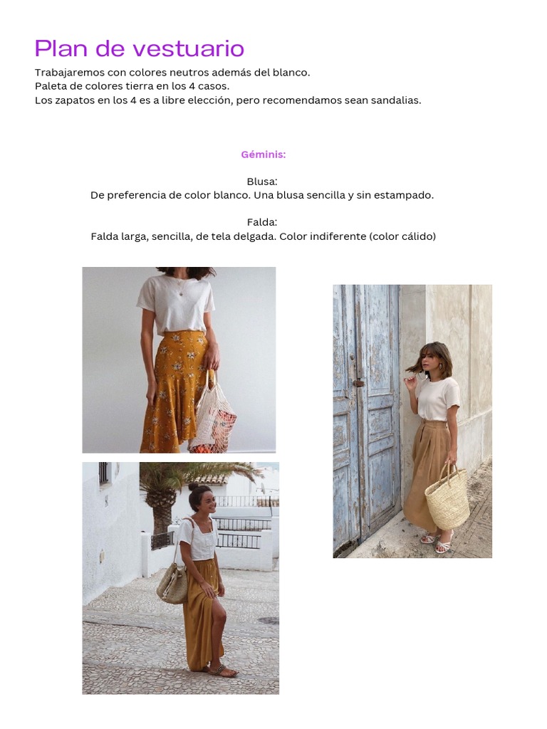 Plan de Vestuario Elenco TOAG | PDF