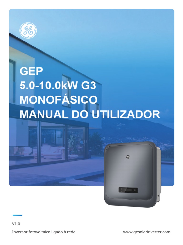 GEP 5-10kW G3 Single Phase User Manual-PT | PDF | Tecnologia e Engenharia