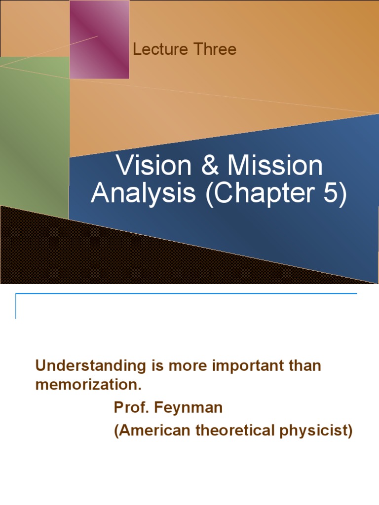 SM Spring 2023 MBA - EMBA - Vision and Mission Analysis CH 5 Lecture 3 ...