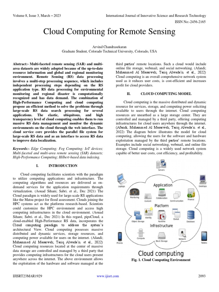 Cloud Computing For Remote Sensing | PDF | Cloud Computing | Computing