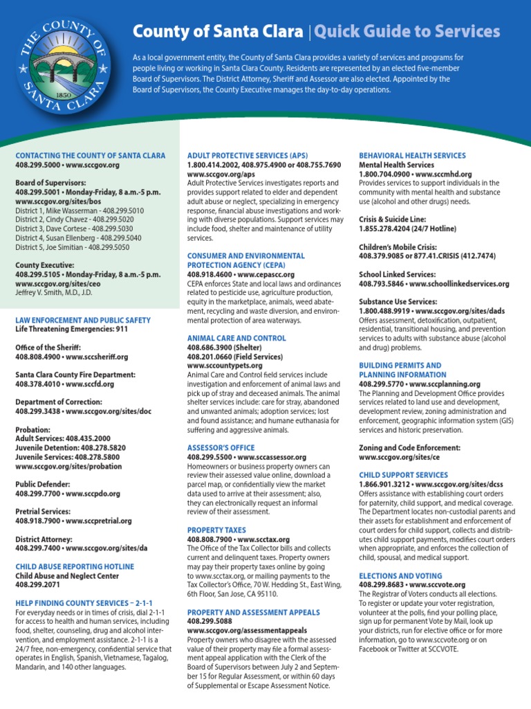 Santa Clara County Services Guide | PDF