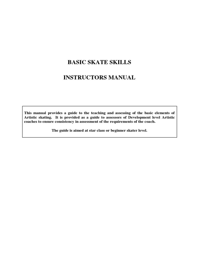 Basic Skate Skills | PDF | Foot | Rotation