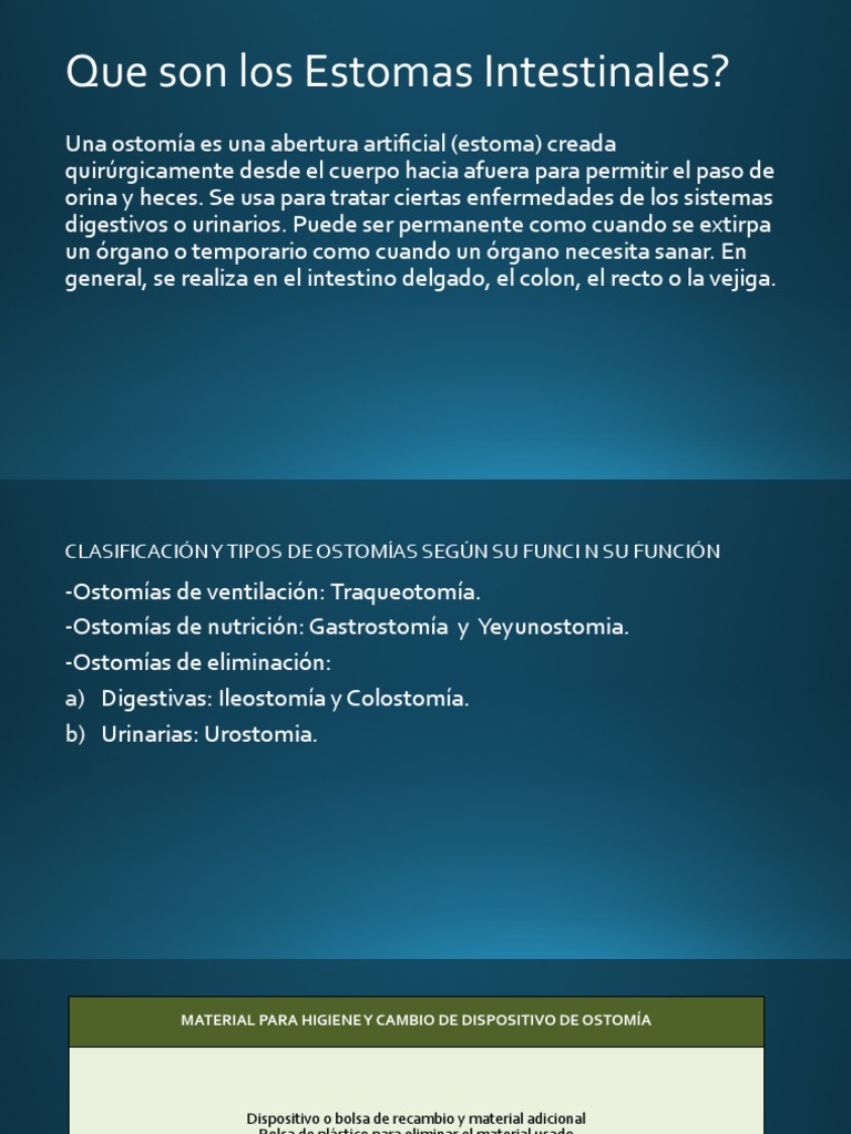Estomas Intestinales | PDF | Enfermedades y trastornos | Medicina CLINICA