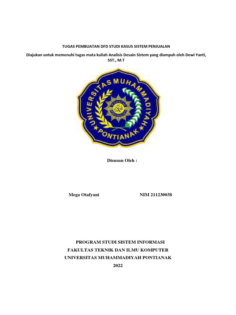 Tugas Pembuatan DFD Sistem Penjualan | PDF