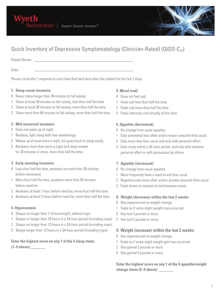 Qids C | PDF | Sleep | Insomnia