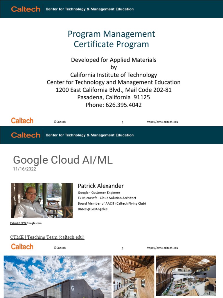 Google AI - ML - Caltech | PDF | Machine Learning | Artificial Intelligence