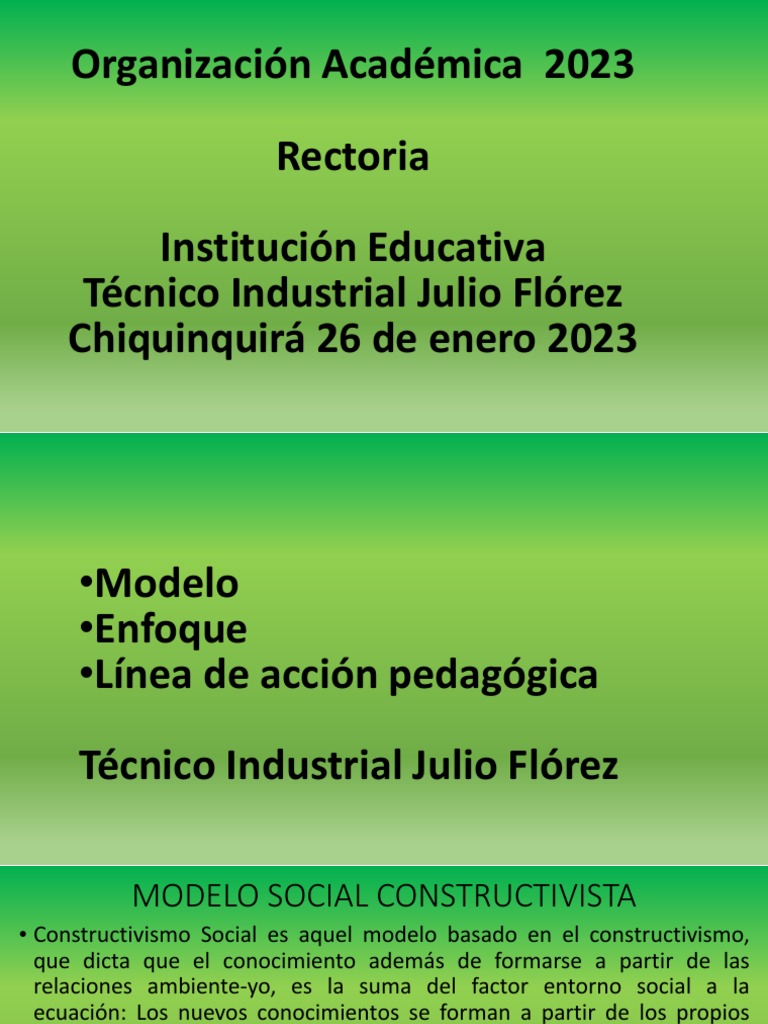 Modelo Pedagogico Tecnico 2023 | PDF | Evaluación | Conocimiento