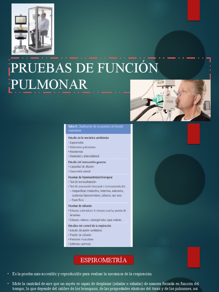 Pruebas de Funcion Pulmonar | PDF | Difusión | Respiración