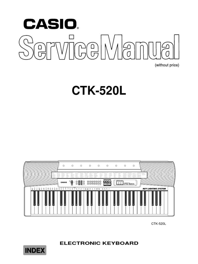 Casio CTK 520L Service Manual | PDF | Amplifier | Electrical Engineering