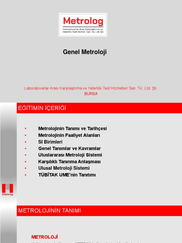 Metrolog Temel Eğitim | PDF