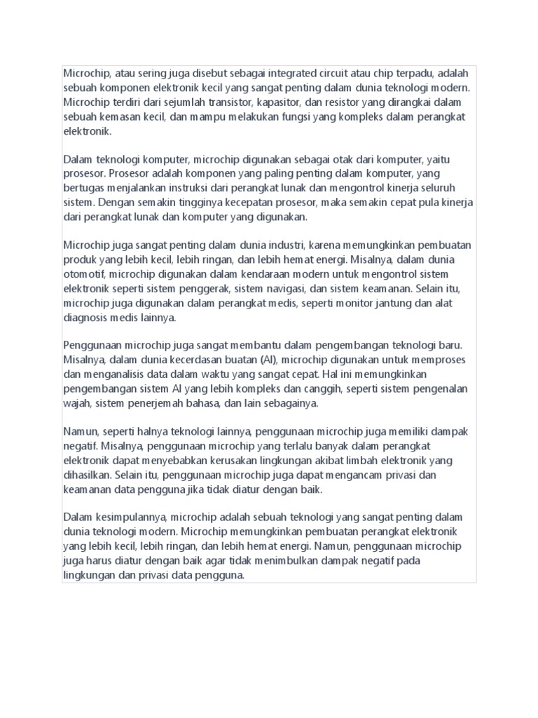 Microchip Kuu | PDF | Bisnis | Teknologi & Rekayasa