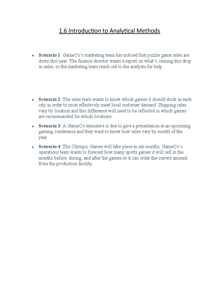 1.6 Introduction To Analytical Methods | PDF