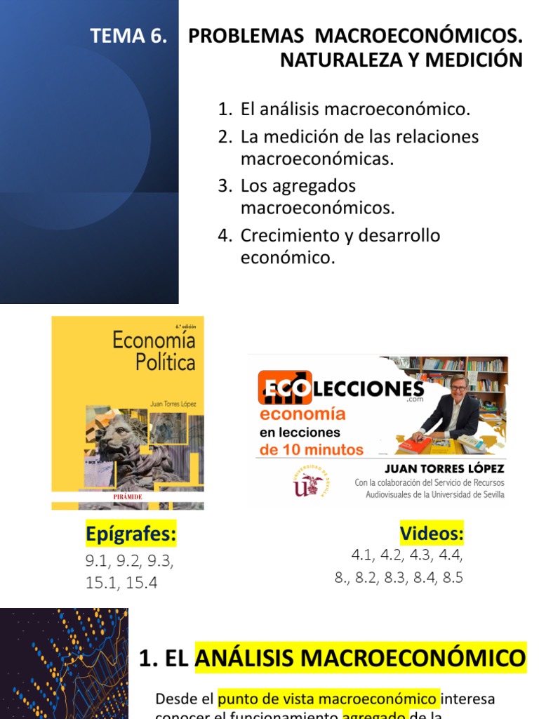 Tema 6.: Problemas Macroeconómicos. Naturaleza Y Medición | PDF | Producto Interno Bruto ...