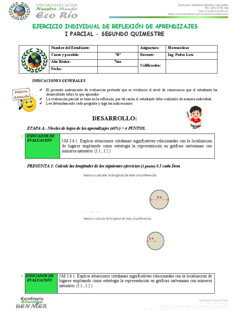 Evaluacion Septimo B 2023 | PDF Evaluacion Septimo B 2023 | PDF
