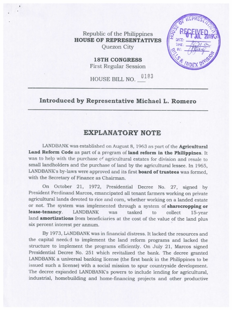 Presidential Decree No. 27 (Tenant Emancipation Decree) | PDF