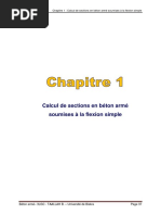 BA I - Chapitre 1 - Calcul de Sections en Béton Armé Soumises À La Flexion Simple | PDF | Béton ...