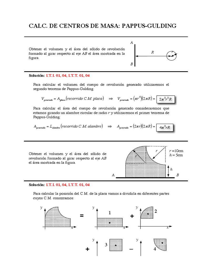 Ejemplos Pappus | PDF | Matemáticas | Cálculo