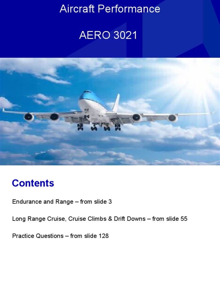 Cruise - MRC, LRC - Lecture #5 | PDF | Aircraft | Aviation