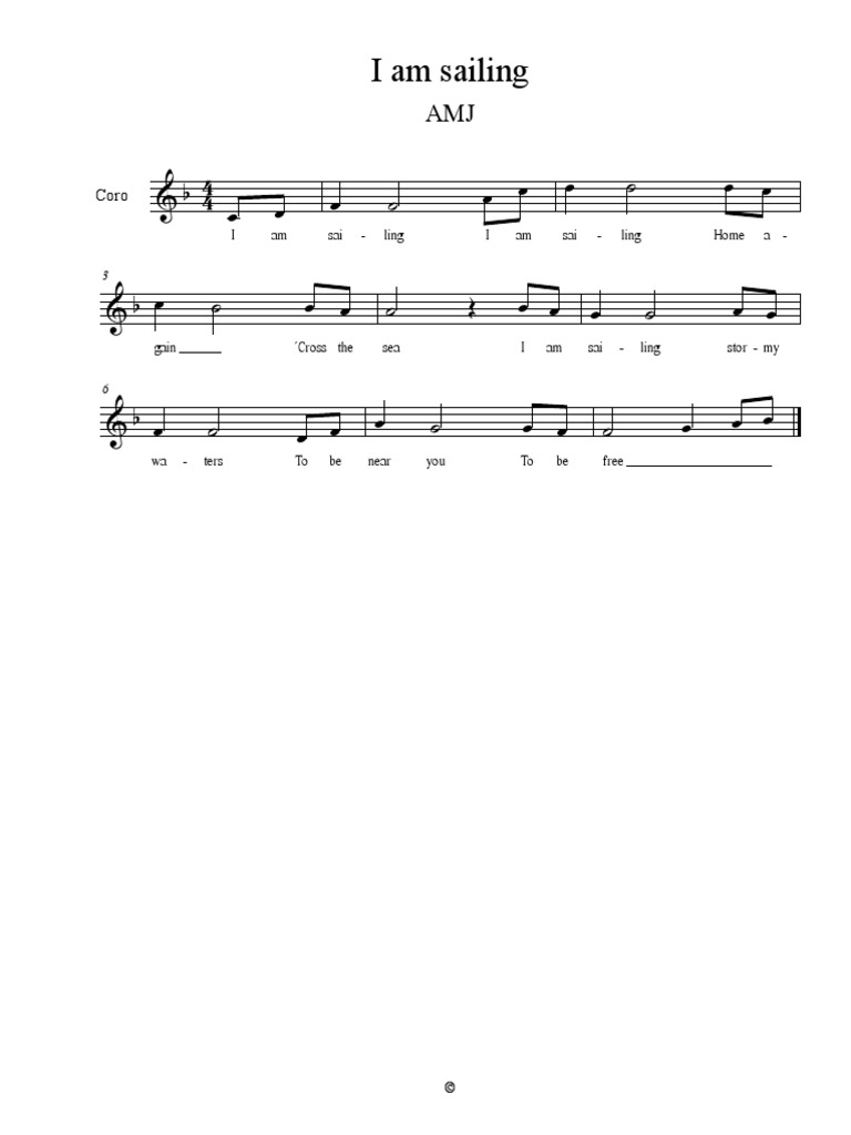 I Am Sailing | PDF