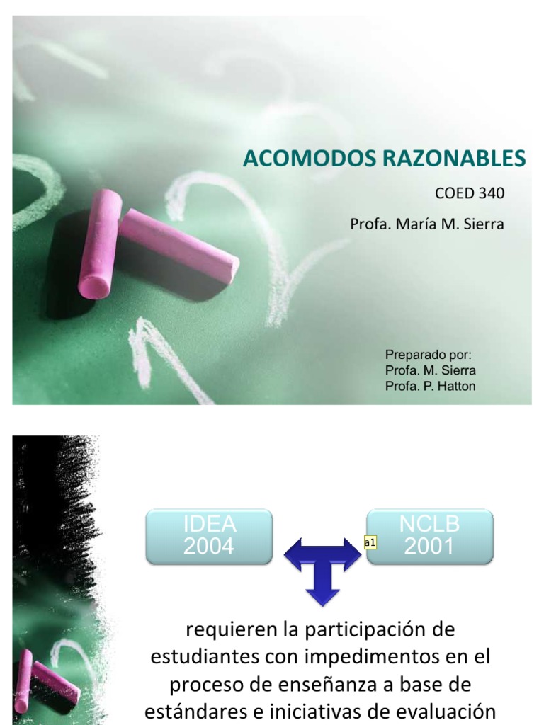 Acomodos Razonables | PDF | Evaluación | Aprendizaje