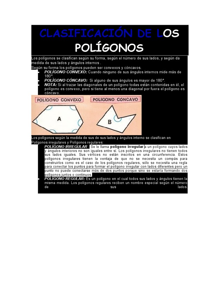 Clasificación de Los Polígonos | PDF | Triángulo | Ángulo