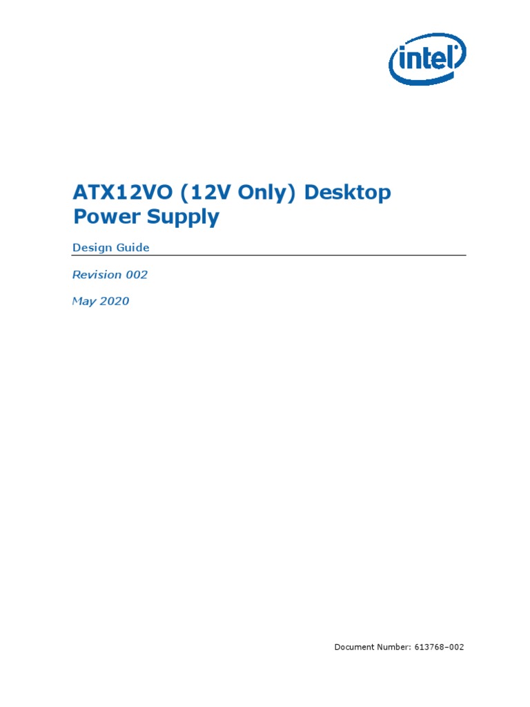 Single Rail Power Supply Platform Atx12vo Design Guide | PDF | Power ...