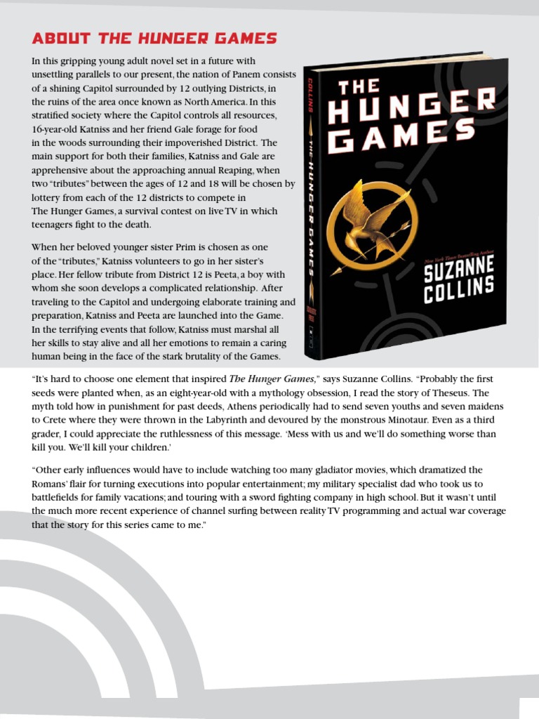 The Hunger Games Discussion Guide | PDF | The Hunger Games | Leisure