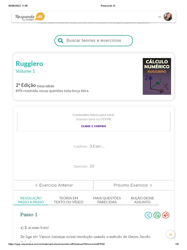 Ruggiero: Livros Resolvidos | PDF | Analise matemática | Matemática aplicada